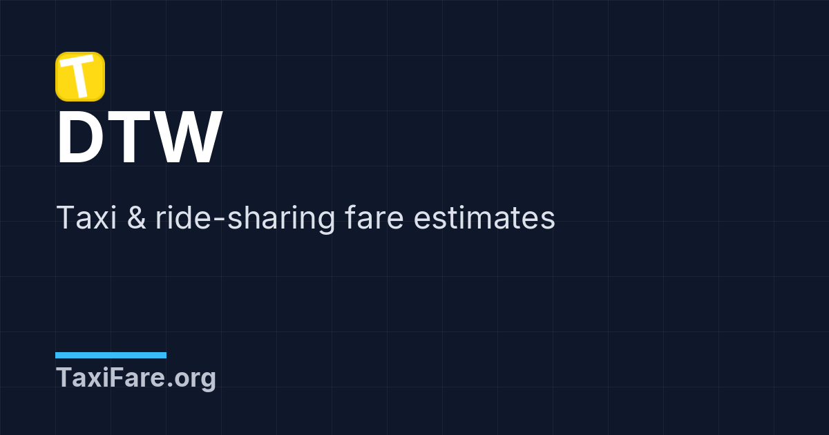 Detroit Metropolitan Wayne County Airport (DTW) Taxi & Ride-Sharing ...
